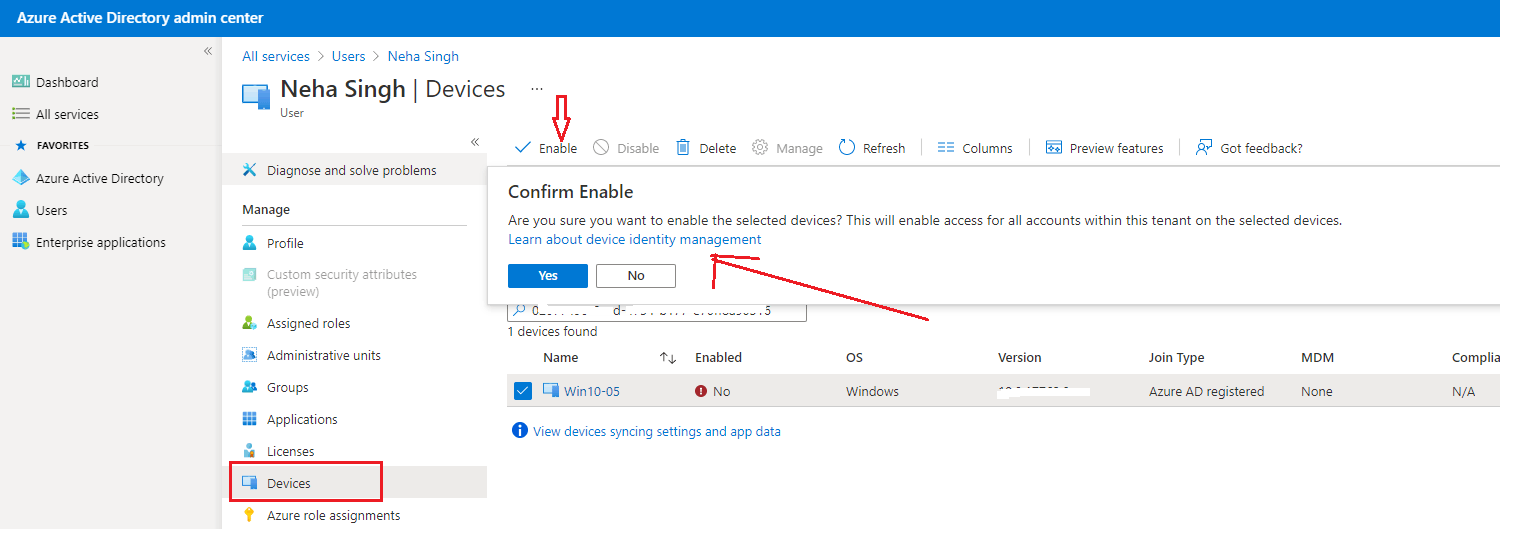 Re-enable device to university account - Microsoft Q&A