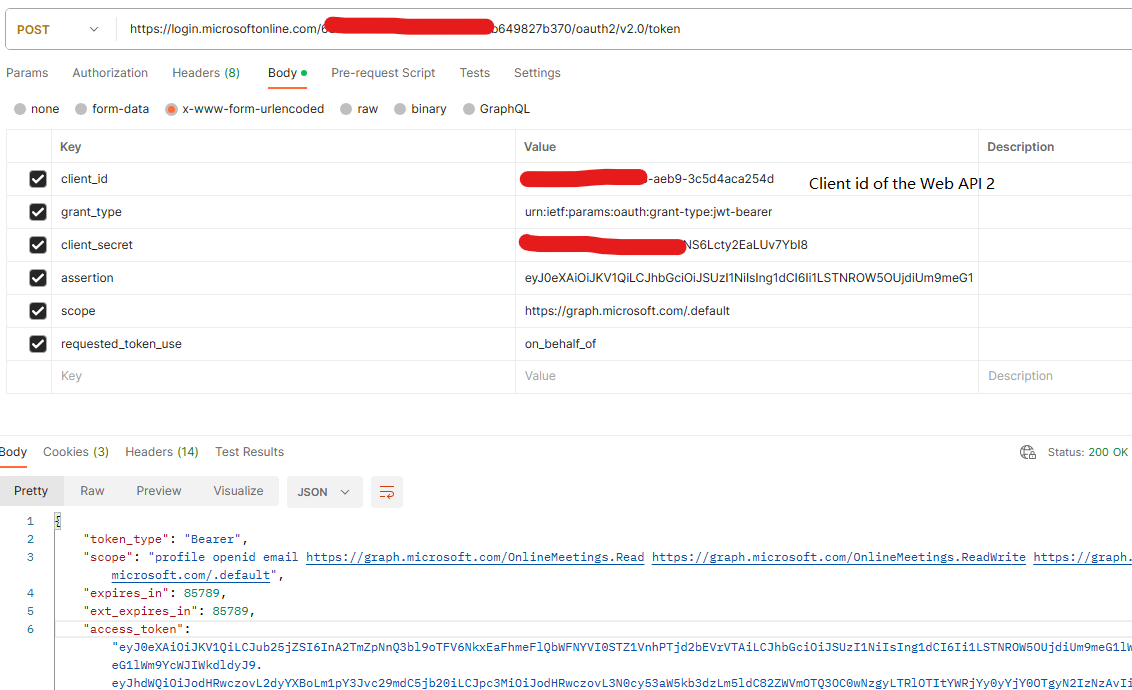 On Behalf Of Flow Configuration Web App Calls Web Api Which Calls Microsoft Graph Microsoft Qanda 4837