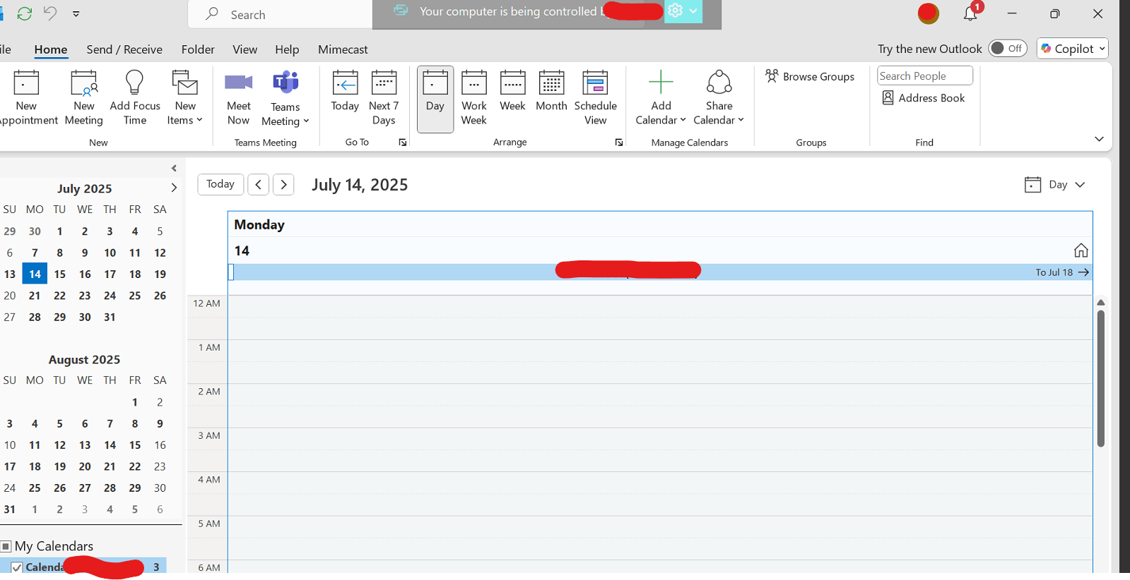 Outlook Calendar opening up on 12am by default. Work hours also not ...