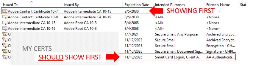 Single Sign on Certificates priority - Microsoft Q&A