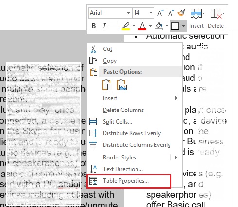 Paste table from word to outlook - Microsoft Q&A