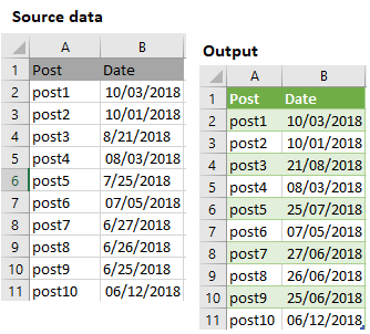 Converting US dates to UK / Australian date format in Excel 365 ...