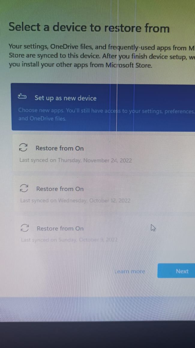 How i wipe this "backups"? "Select a device to restore from ...