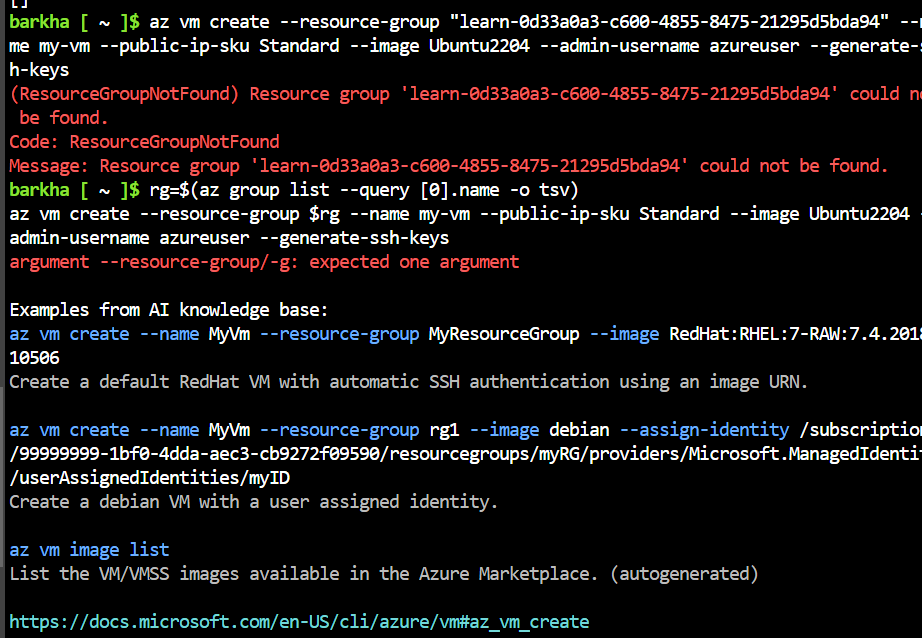 Issue while working on Exercise - Create an Azure virtual machine - Microsoft Q&A