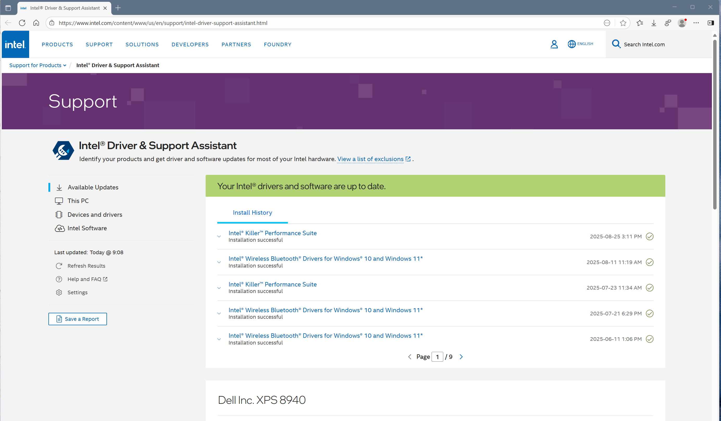 Build 27938.1, Intel Driver and support Assistant fails to complete a scan. - Microsoft Q&A