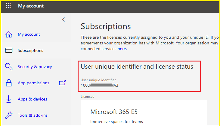 How can I view my Microsoft Office 365 unique identifier and license status? - Microsoft Q&A