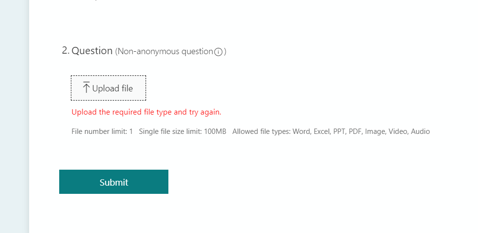 Upload .html or .txt files in Microsoft Forms - Microsoft Q&A