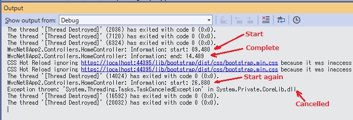 Cancellation Token signal not being received by the application code ... Cancellation Token signal not being received by the application code ...