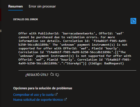 Implementation error Barracuda CloudGen WAF VMSS Template - Microsoft Q&A
