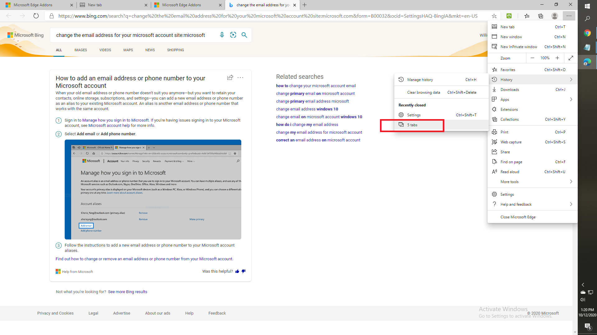 Restore pinned tabs - Microsoft Q&A
