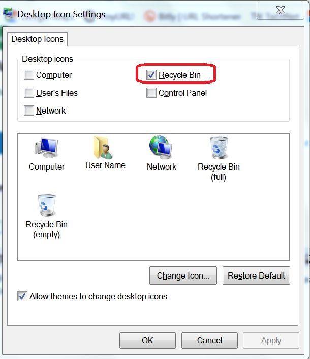 windows 7 recycle bin - Microsoft Q&A