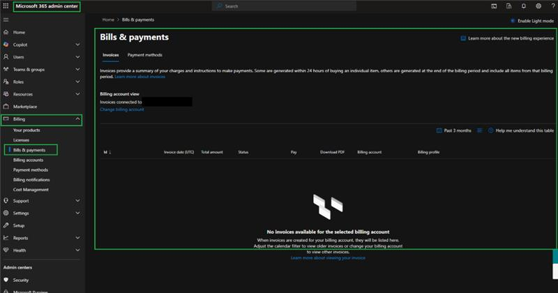 Billing information - Microsoft Q&A