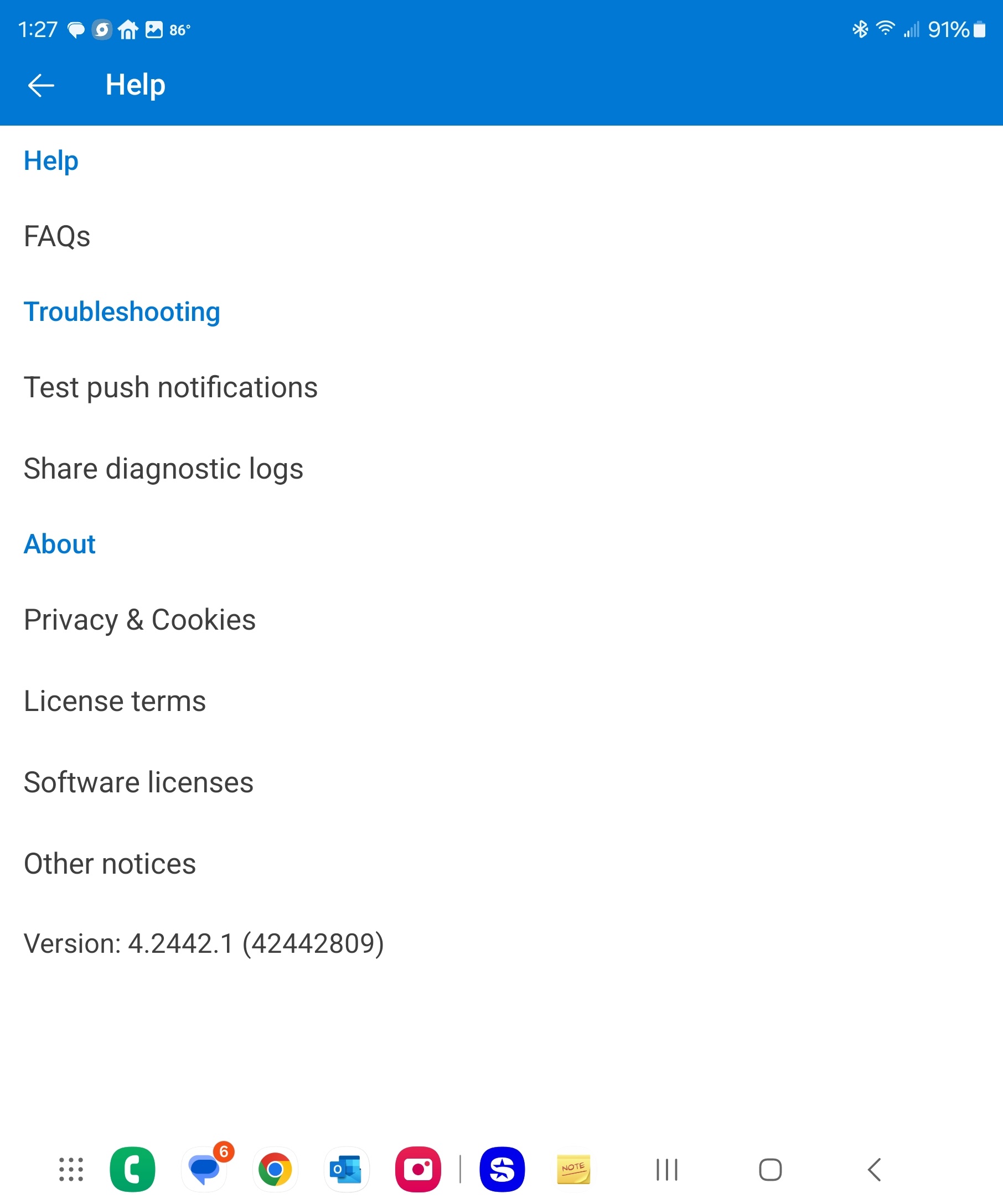 "Report Junk" dropdown on Outlook for Android now missing? Version 4. ...