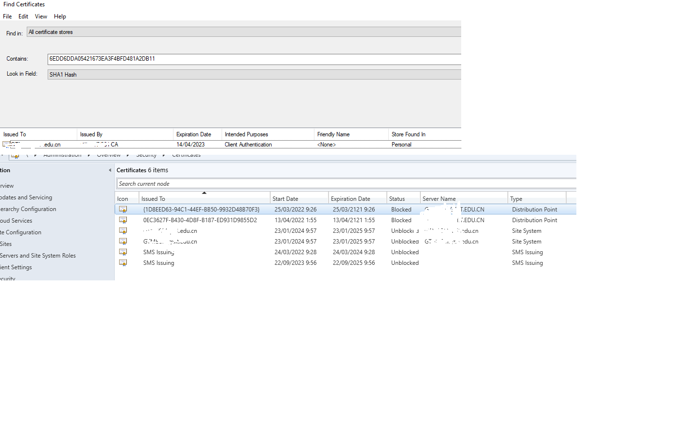 SCCM pxe boot error: Error code:0xc0000098 with no client cert, Thumbprint expired - Microsoft Q&A