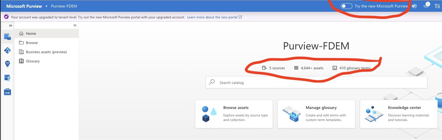 After deleting cookies in my browser, Purview will not load data (shows ...