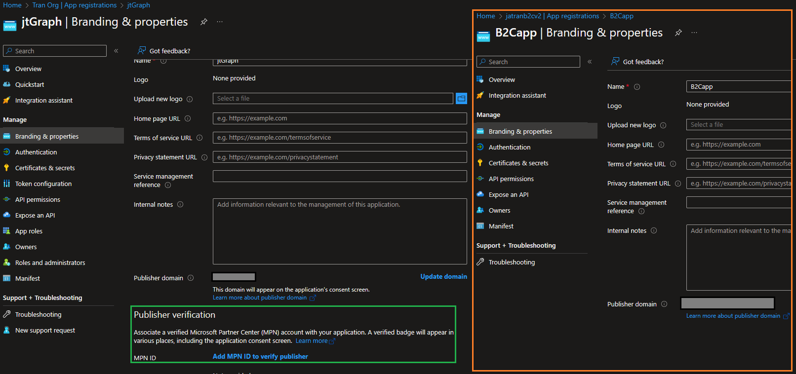 Verified badge not appearing on consent screen despite domain verification - Microsoft Q&A