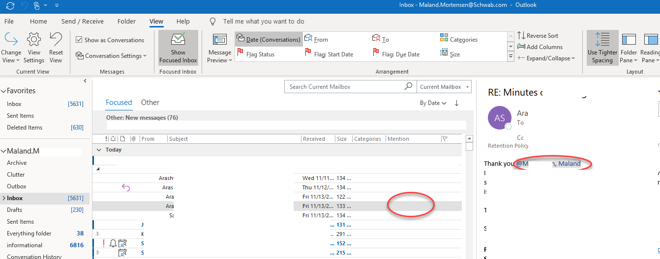 mention not properly working in outlook 365 - Microsoft Q&A