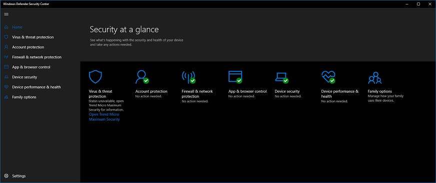 Windows Defender Security Centre warning icon (yellow triangle with ...