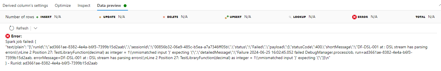 Errors When Trying To Use Decimal Type Arguments In A Data Flow Library Function Microsoft Qanda