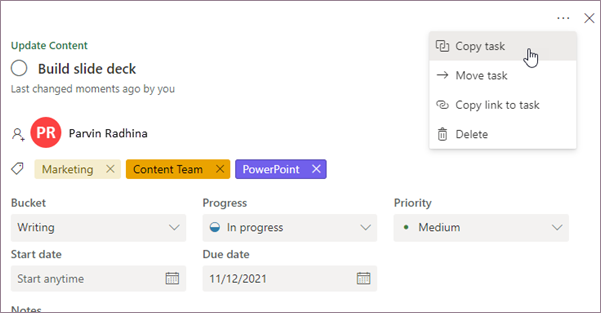 Task card in Planner not copying correctly - Microsoft Q&A