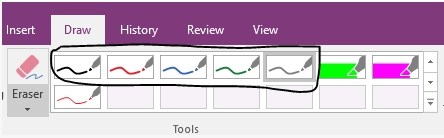 No option to add a new pen in Onenote - Microsoft Q&A
