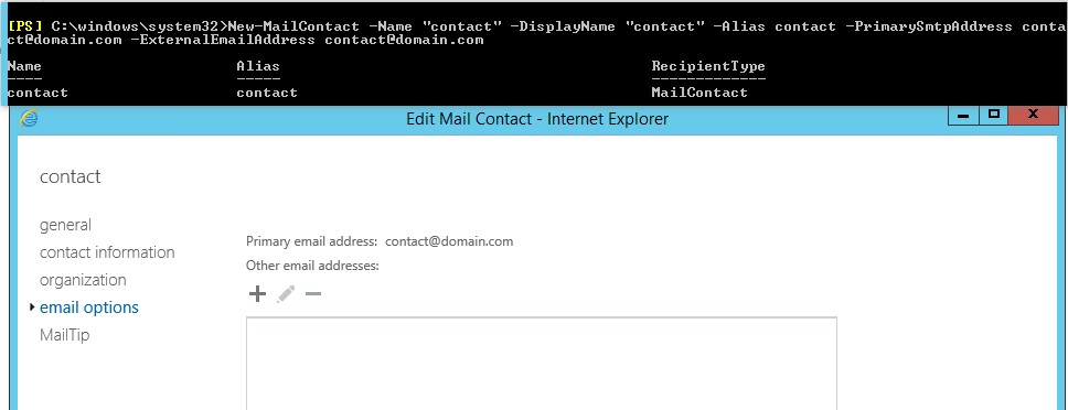 Prevent internal email address on external contacts - Microsoft Q&A