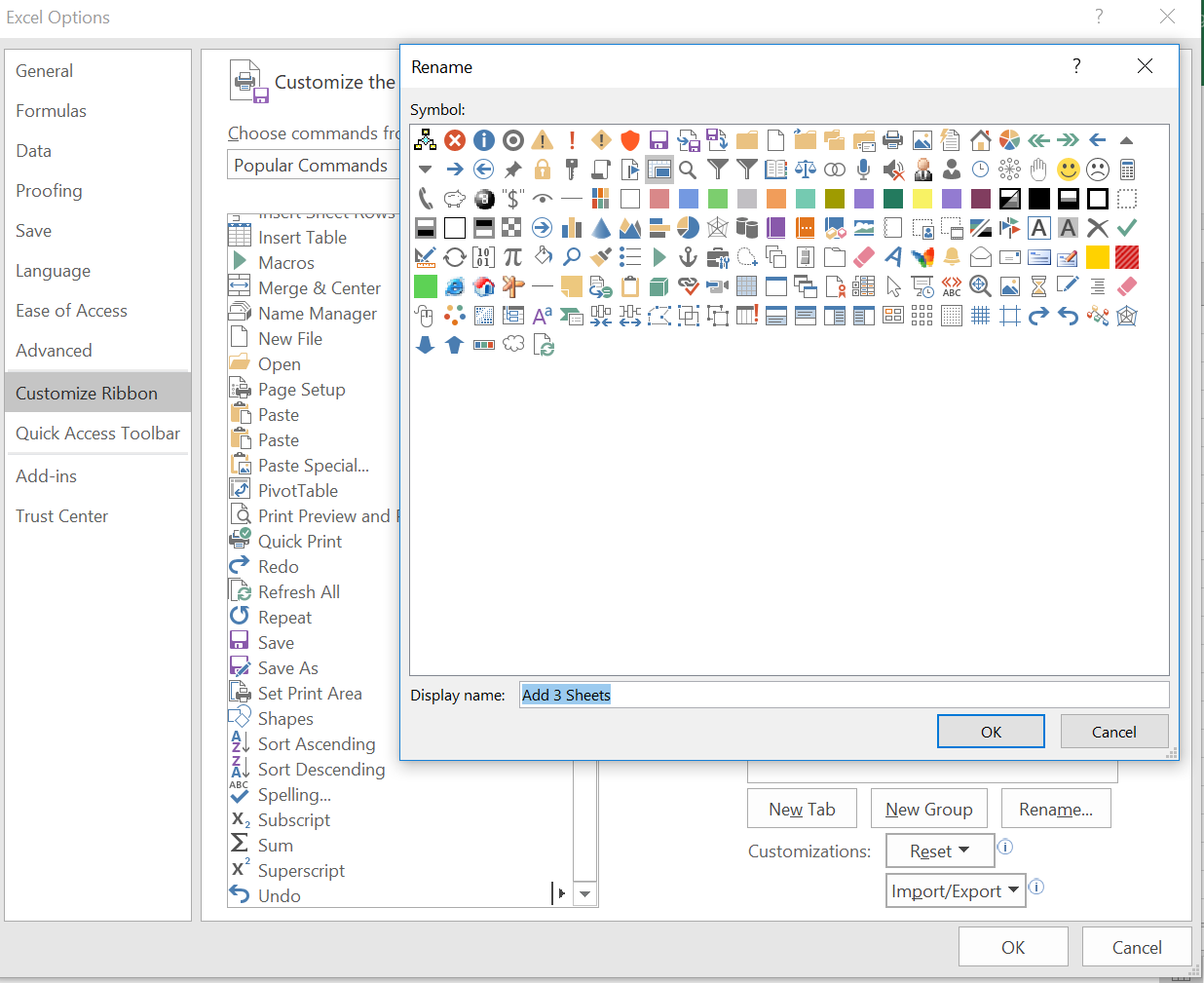 Assign Symbols to custom buttons on the Ribbon - Microsoft Q&A
