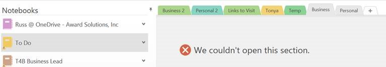 OneNote has "greyed out" tabs - Microsoft Q&A