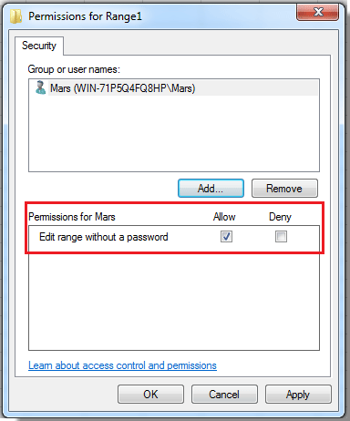 Trying to implement protection using the "allow edit ranges" - Microsoft Q&A