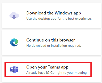 Much simpler (old?) version of Teams is used when entering a call ...