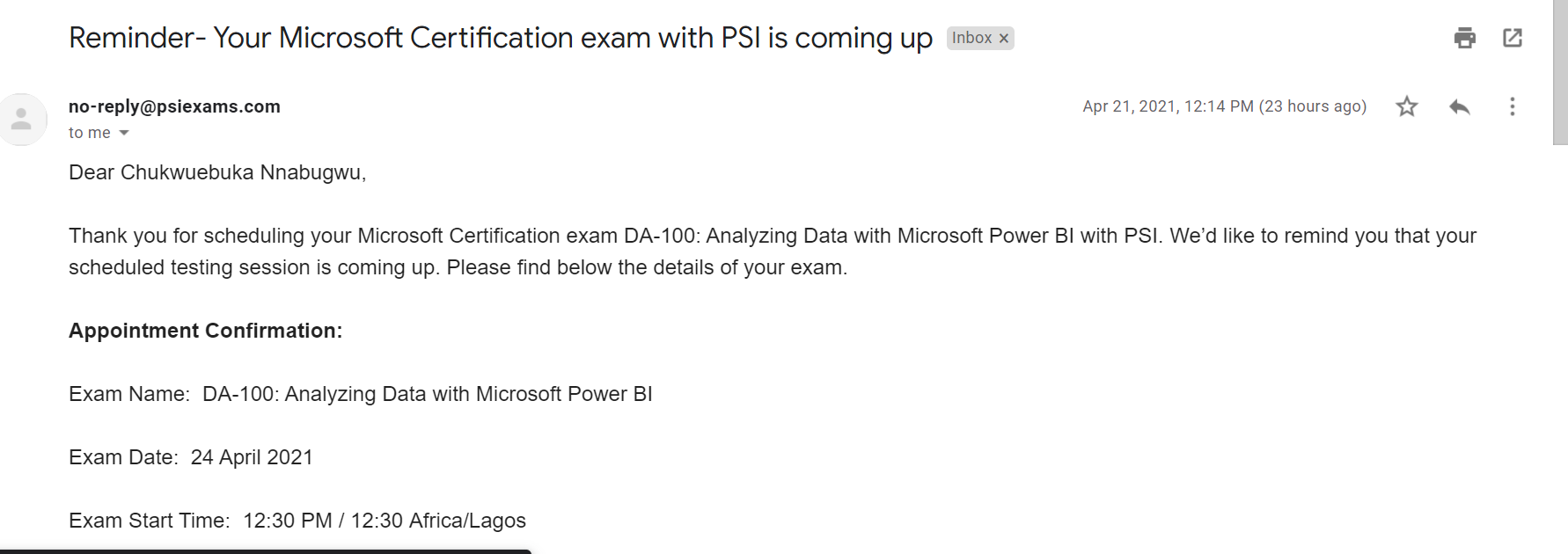DASHBOARD CERTIFICATION SHOWING NO APPOINTMENT AFTER REGISTERING FOR AN ...