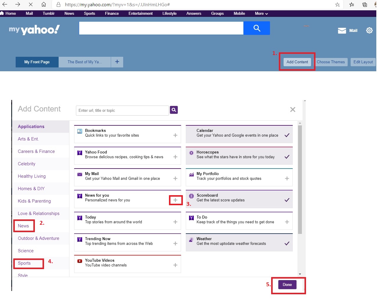 Yahoo home page changes with Edge - Microsoft Q&A