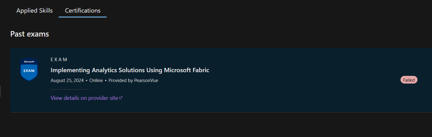 How can I reshedule a failed exam on learn.microsoft.com personal ...