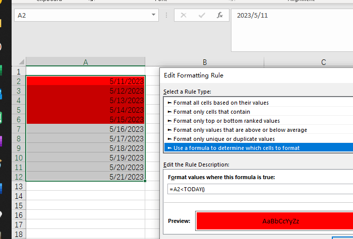 IF formula in conditional formatting - Microsoft Q&A