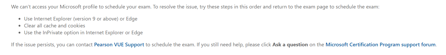Unable to register to Microsoft exam - Microsoft Q&A