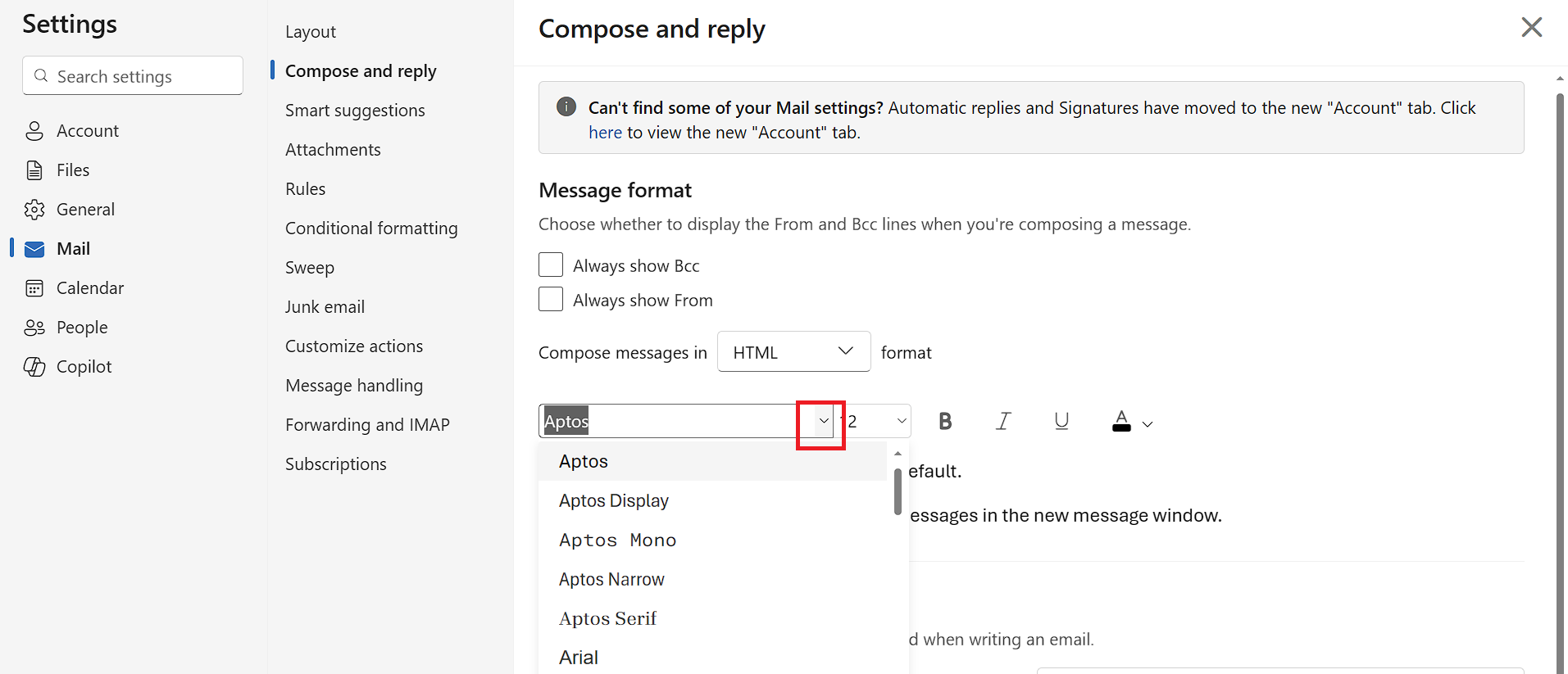 How do change the font in Outlook for iPad and Outlook for iPhone ...