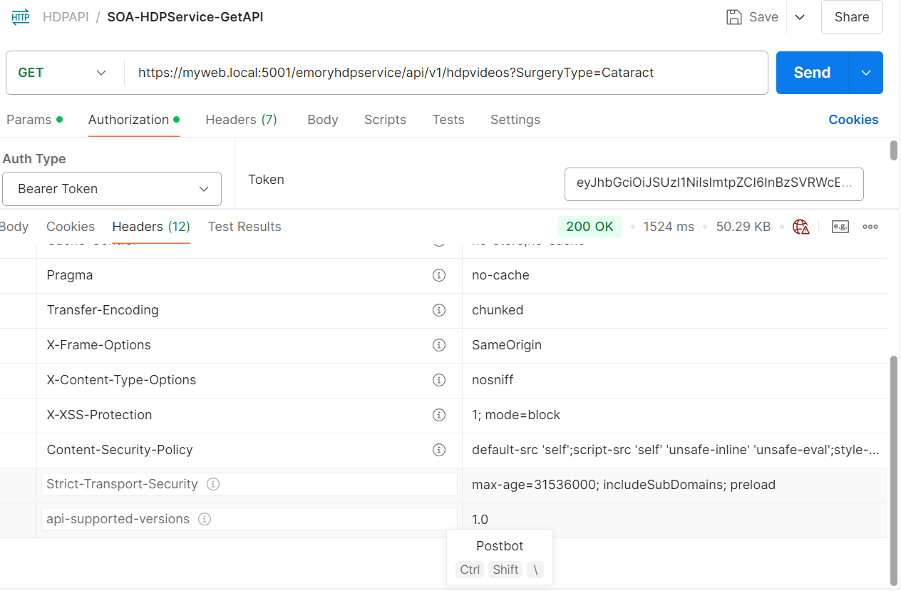 Strict Transport Security header missed in API response - Microsoft Q&A