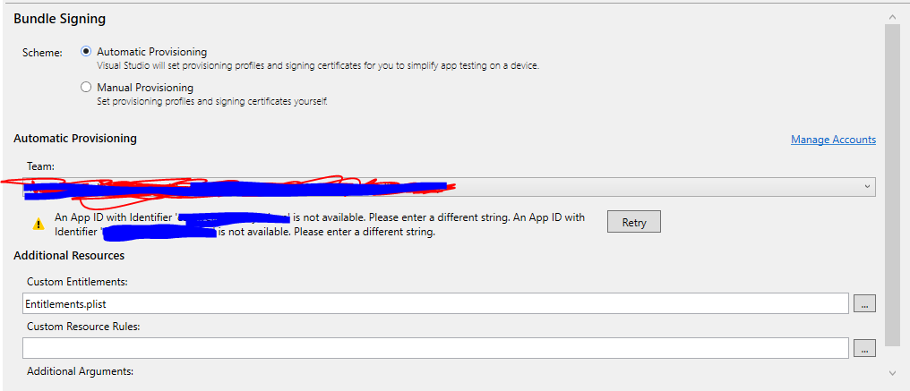 IOS Bundle Signing Visual Studio Windows - Microsoft Q&A