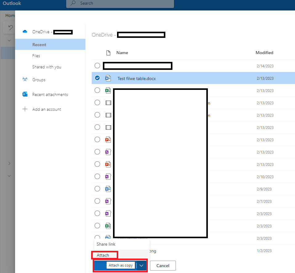 File Download Issue as Attachment for Outlook from One Drive ...