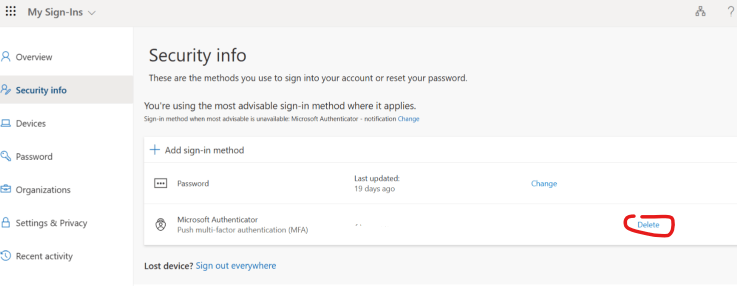 Problema desvincular cuenta Authenticator - Microsoft Q&A