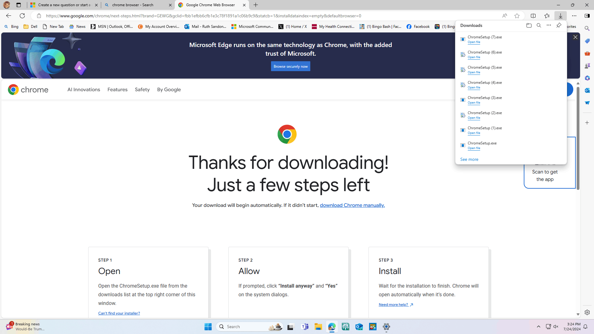 Why is it I cannot download and install Chrome? - Microsoft Q&A