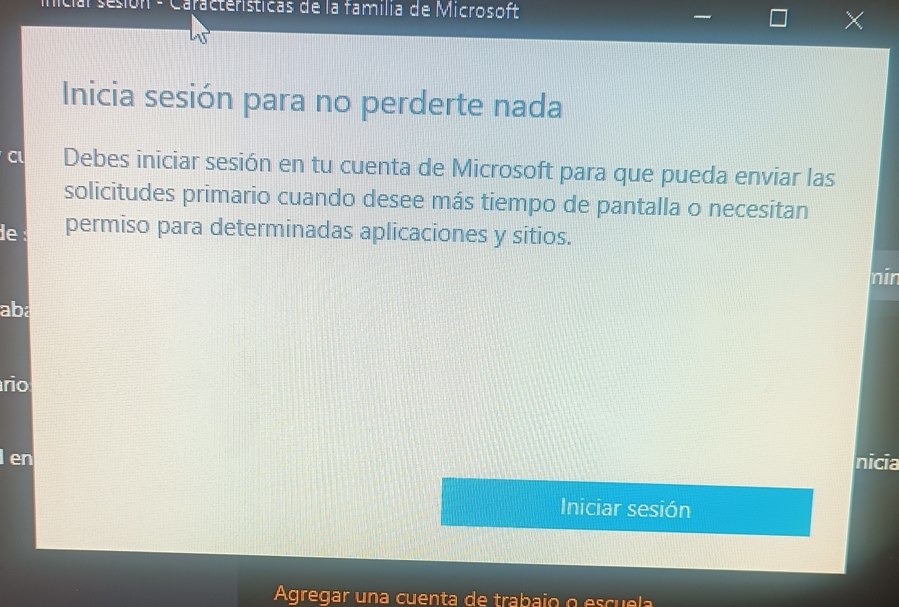 Porque me sigue apareciendo ese mensaje si ya inicie sesión con el ...