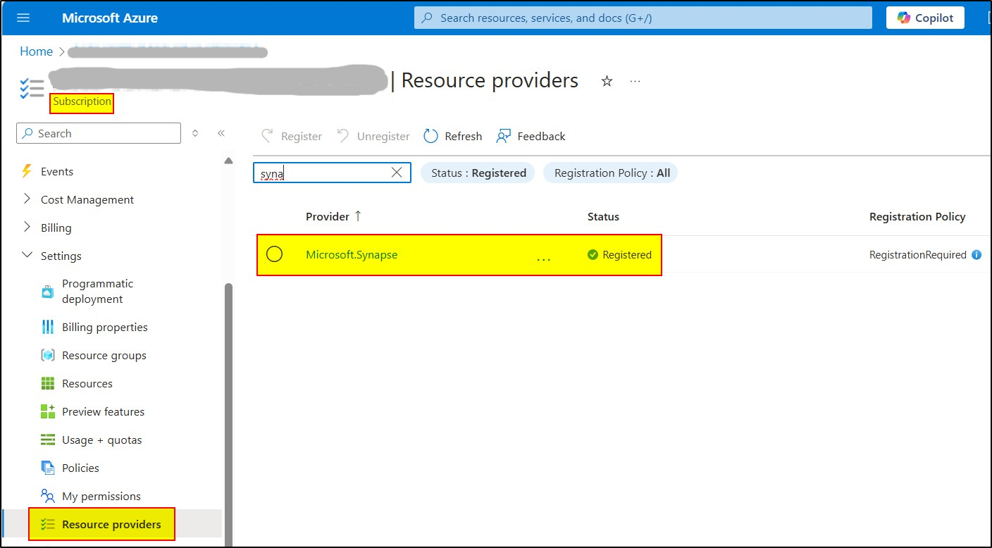 I can't get diagnostics logging working on a dedicated sql pool - Microsoft Q&A