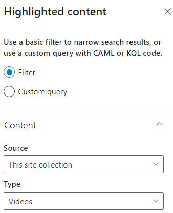 Using highlighted content web part to pull from multiple document libraries - Microsoft Q&A