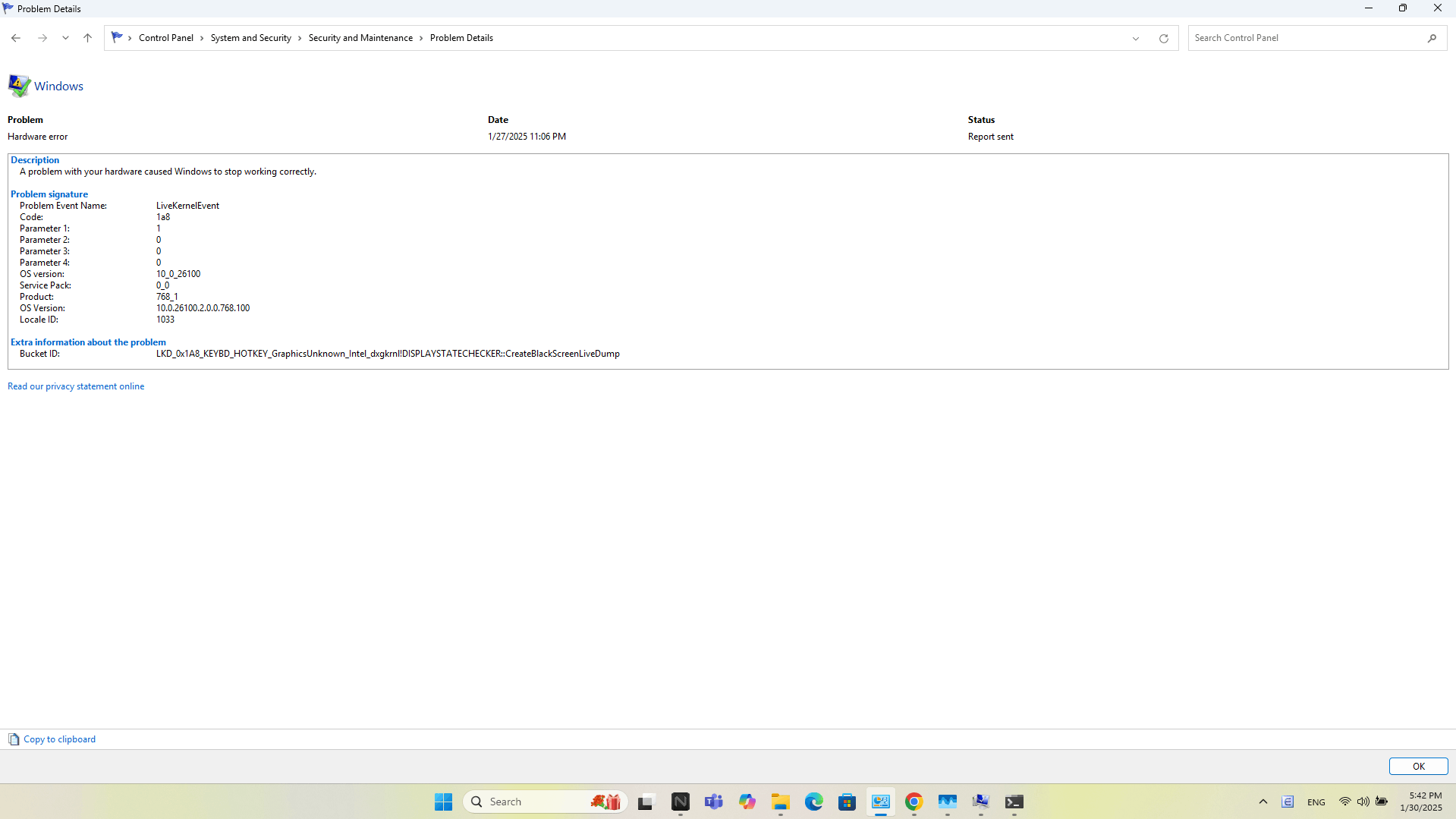 Windows Hardware Error - Microsoft Q&A