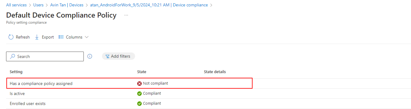Device compliance issue on Pixel 9 - Microsoft Q&A