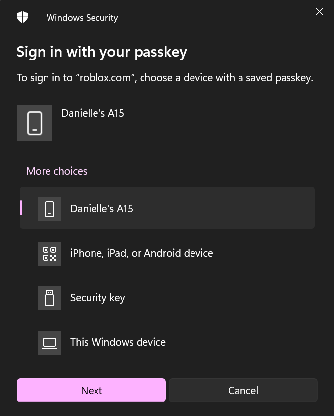 How do I remove an old mobile phone from windows security passkey ...