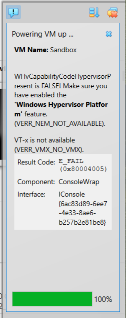 Issue Running VirtualBox in Azure VM - Microsoft Q&A
