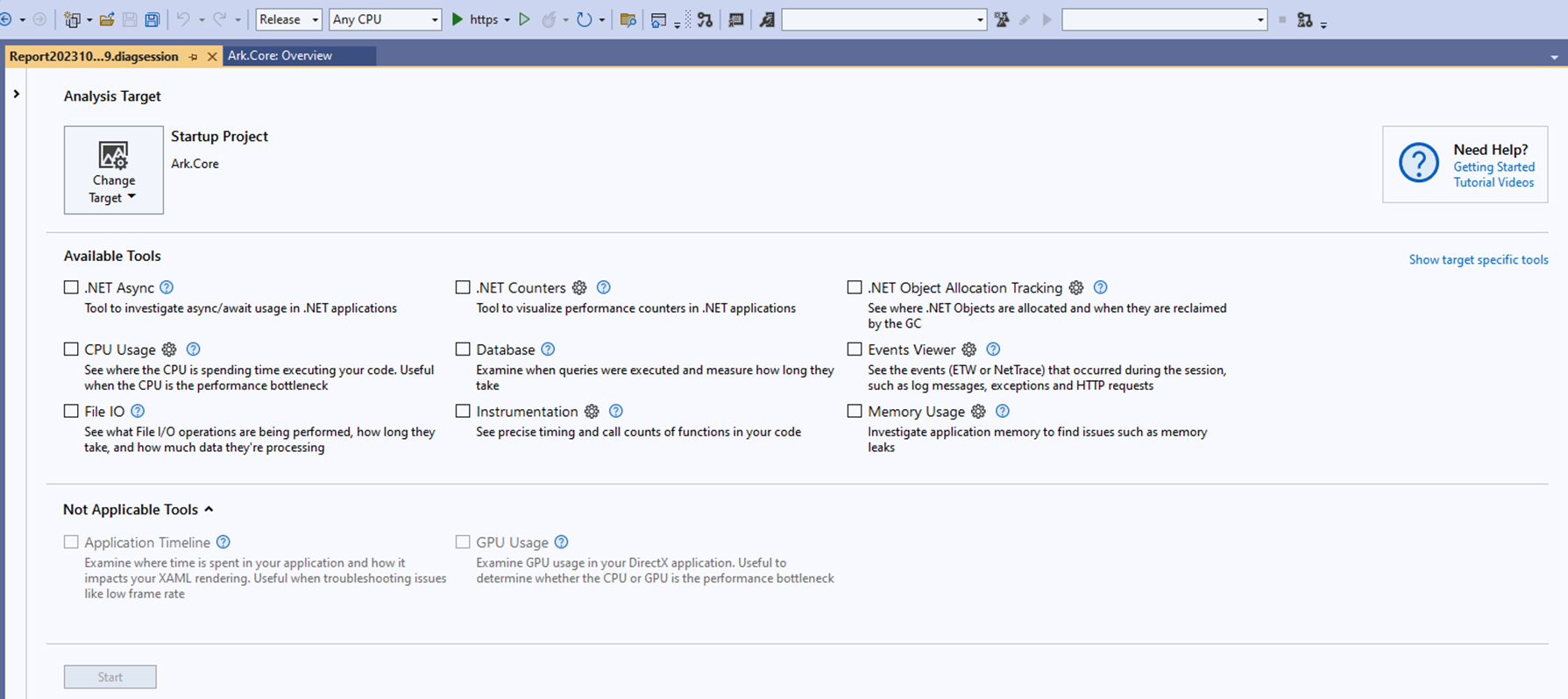 How to enable instrumentation in visual studio 2022 for ASP.NET web API project - Microsoft Q&A