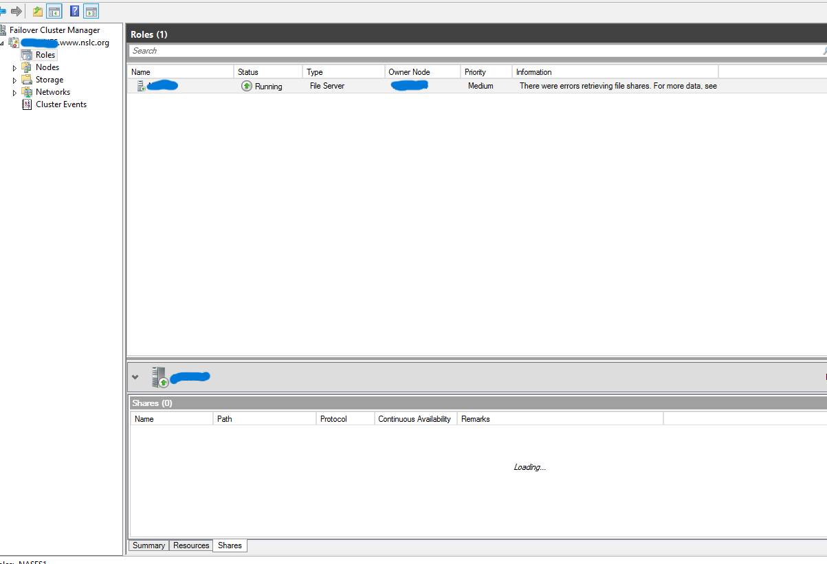 Display will be complete when the server inventory has finished ...